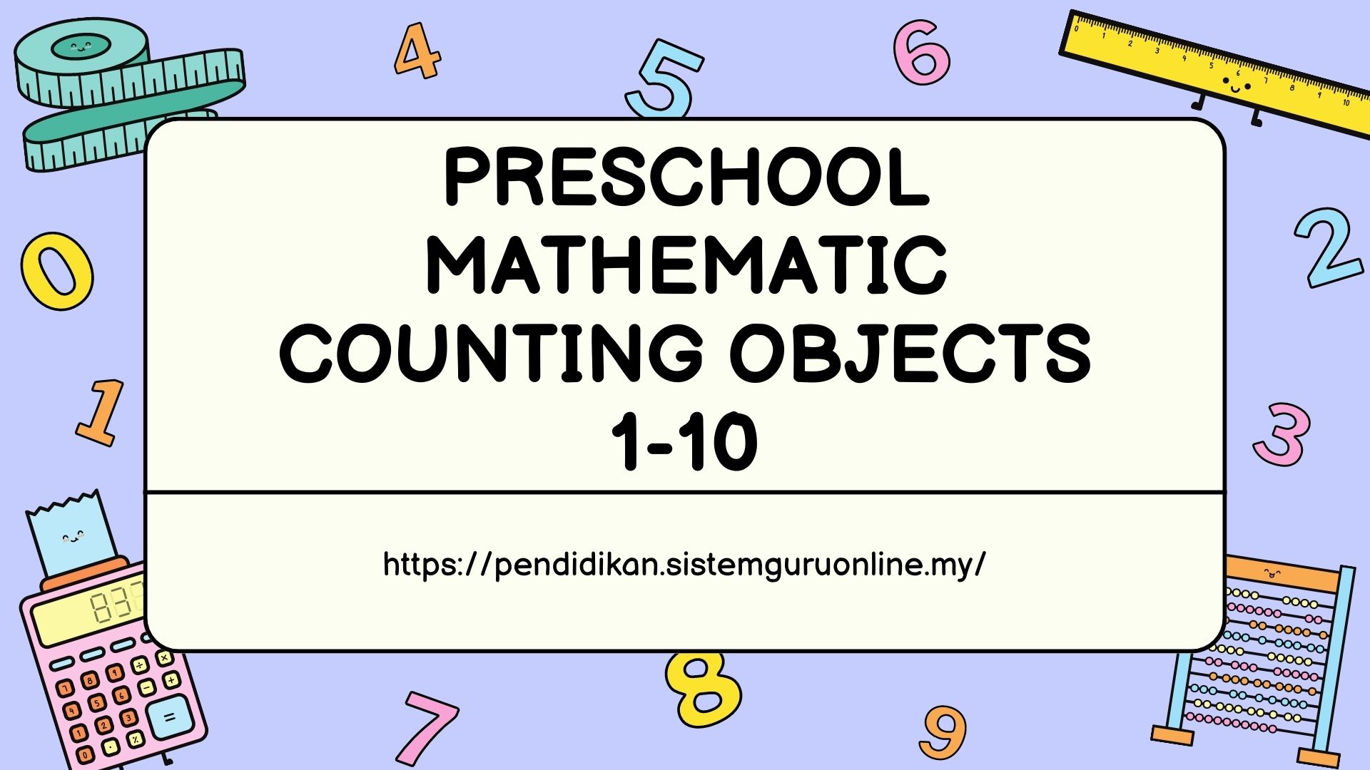 PRE SCHOOL - COUNTING OBJECTS - Pendidikan Rasmi