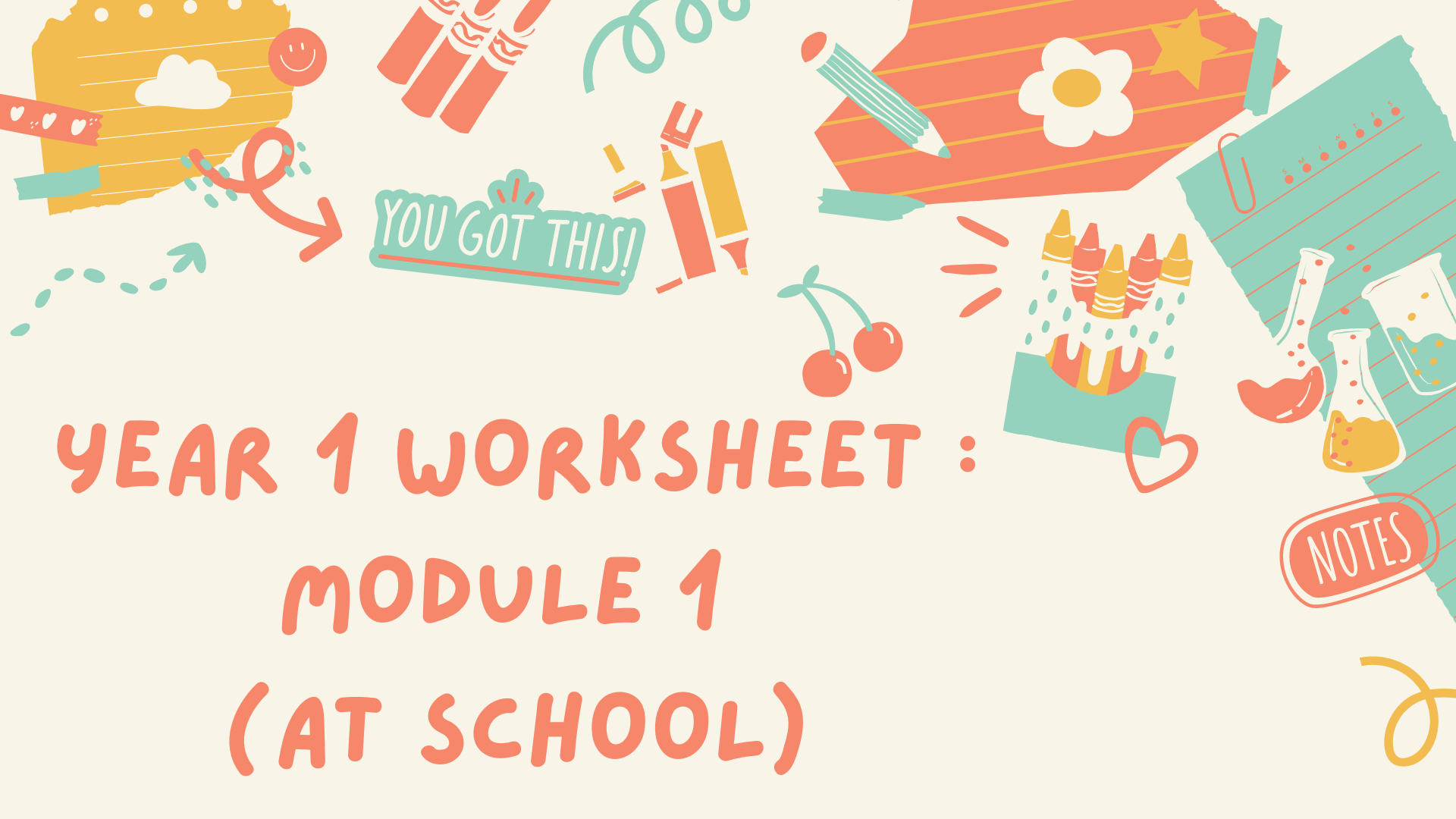 PRA SEKOLAH / TAHUN 1 : AT SCHOOL - Pendidikan Rasmi