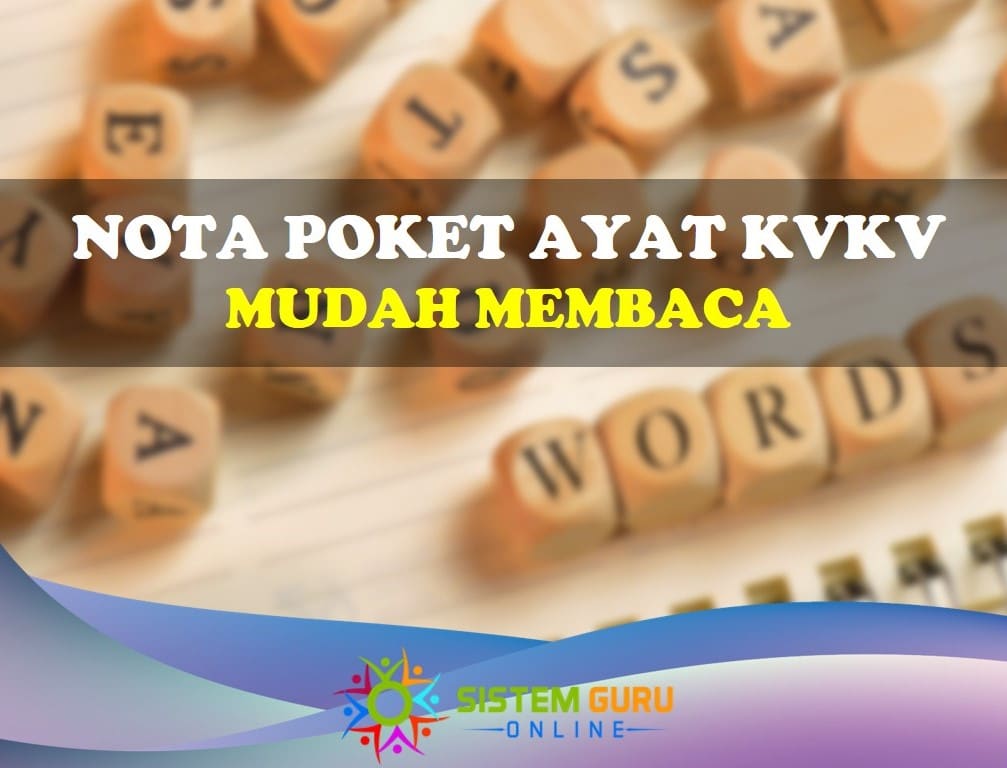 Nota Poket Ayat KVKV Untuk Mudah Membaca - Pendidikan Rasmi