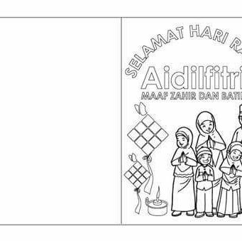 Himpunan Terbaik Kad, Sampul Dan Poster Raya Aidilfitri Untuk Diwarna ...