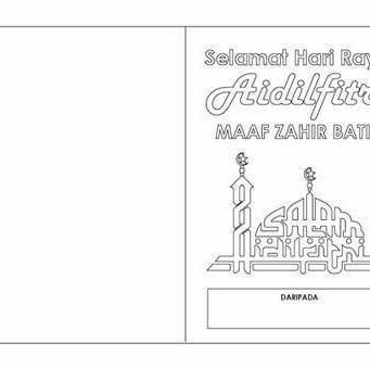 Himpunan Terbaik Kad, Sampul Dan Poster Raya Aidilfitri Untuk Diwarna ...