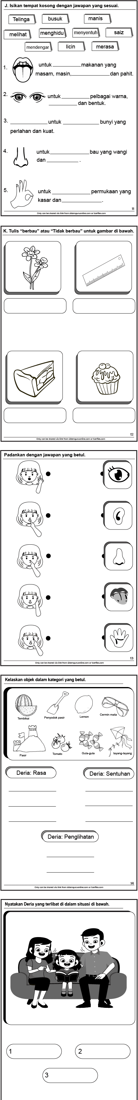 Lembaran Kerja Sains Tahun 1 (Unit 3 Dan 4) - Download RPH RPT SOALAN & BAHAN PENDIDIKAN Percuma