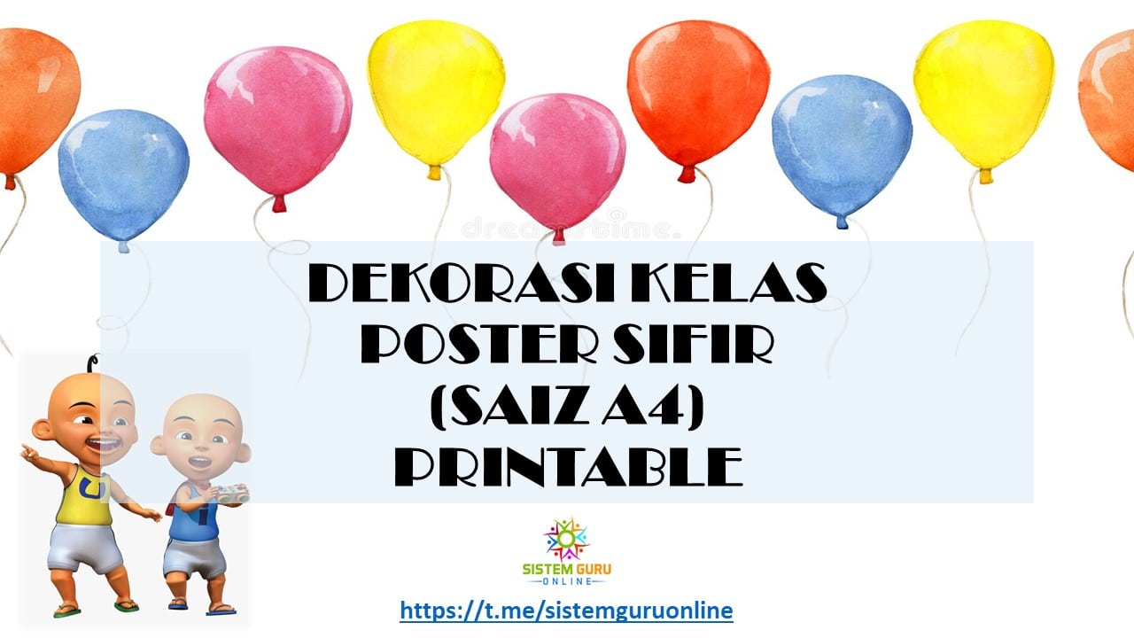 DEKORASI KELAS : POSTER SIFIR (SAIZ A4) PRINTABLE - Pendidikan Rasmi