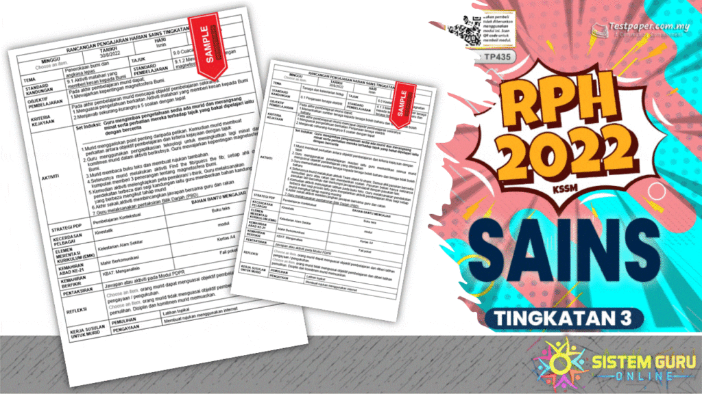 RPH 2022 Subjek Sains Tingkatan 3 - Pendidikan Rasmi