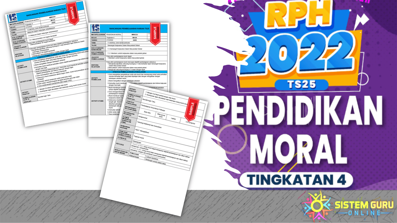 Download RPH 2022 Subjek Pendidikan Moral Tingkatan 4 - Pendidikan Rasmi