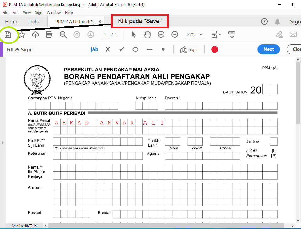 Cara Menaip Atau Menambah Teks Pada Dokumen PDF - Pendidikan Rasmi