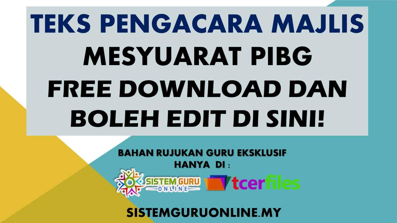 Teks Pengacara Majlis Mesyuarat PIBG Free Download Dan Boleh Edit Di ...