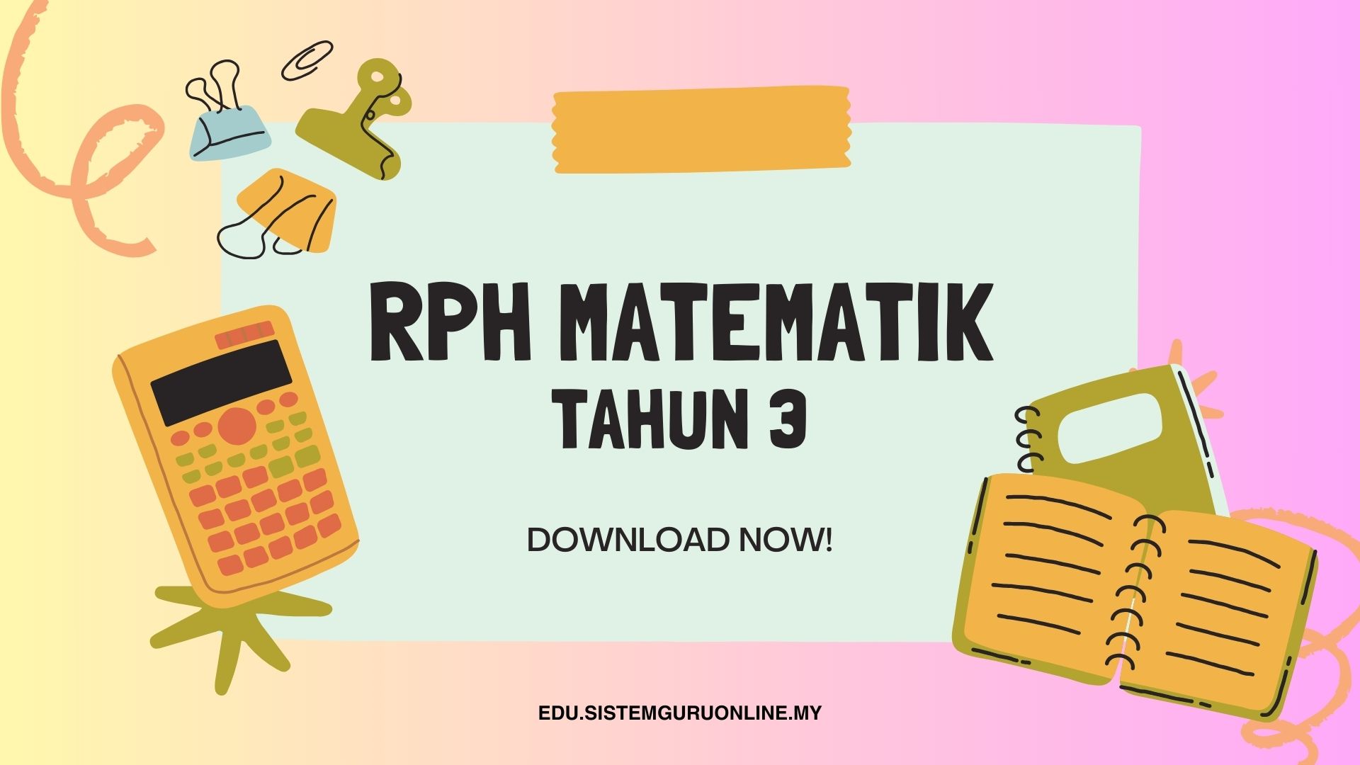 Muat Turun RPH Matematik Tahun 3 Link Premium - Pendidikan Rasmi