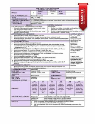 Bahan RPH Matematik Tingkatan 3 Fail Untuk Guru - Pendidikan Rasmi