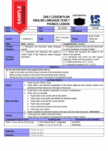 Download RPH Bahasa Inggeris Tahun 1 Disini - Pendidikan Rasmi