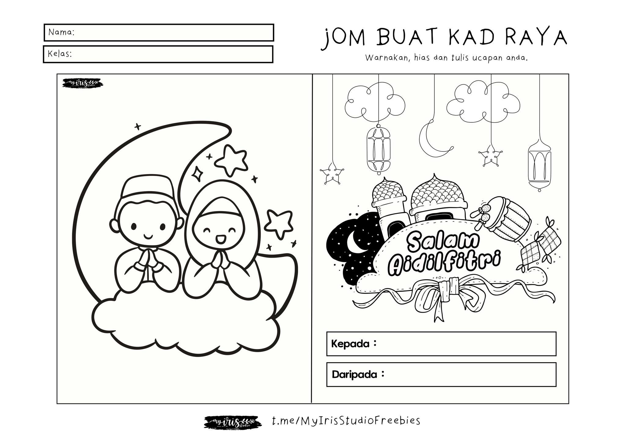 Aktiviti Buat Sampul Duit Raya: Warna Poster, Gunting & Tampal Untuk ...