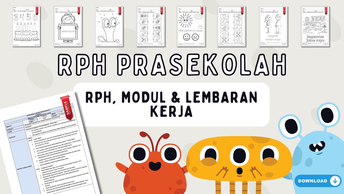 RPH Prasekolah Lengkap 1 Tahun Termasuk Modul & Lembaran Kerja Aktiviti ...