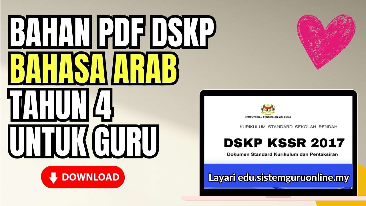 Bahan PDF Guru DSKP Bahasa Arab Tahun 4 - Pendidikan Rasmi