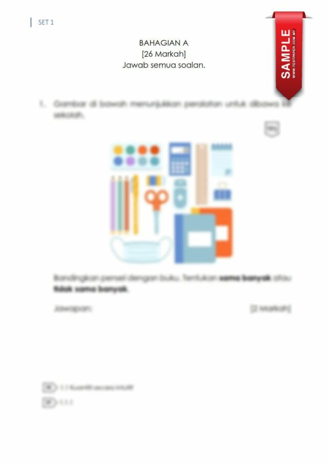 Muat Turun Soalan Ujian Sumatif Matematik Tahun 1 Penggal 1 Ini - Pendidikan Rasmi