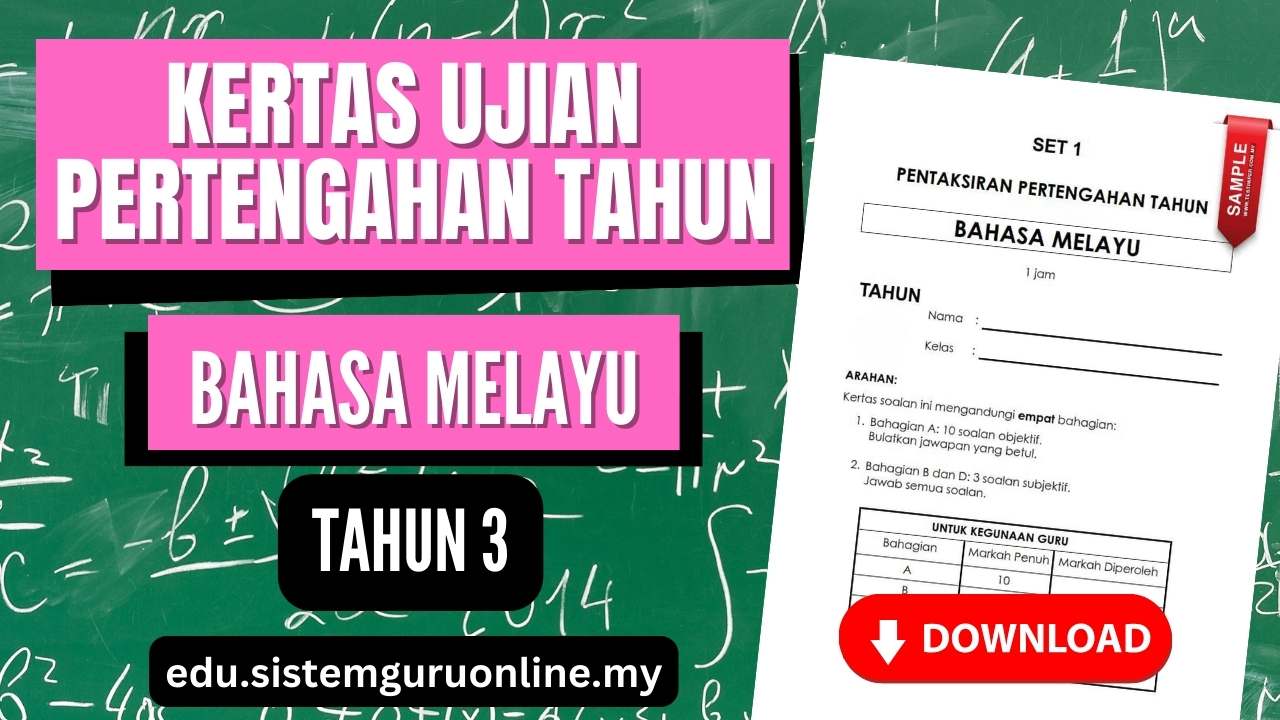 Download Bahan Ujian Pertengahan Tahun BM Tahun 3 PDF Yang Effective - Pendidikan Rasmi