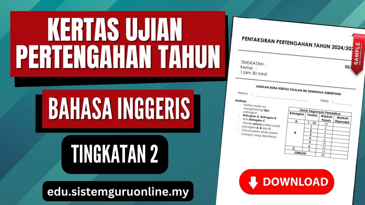 Download Bahan Ujian Pertengahan Tahun BI Tingkatan 2 PDF Sekolah Menengah - Pendidikan Rasmi