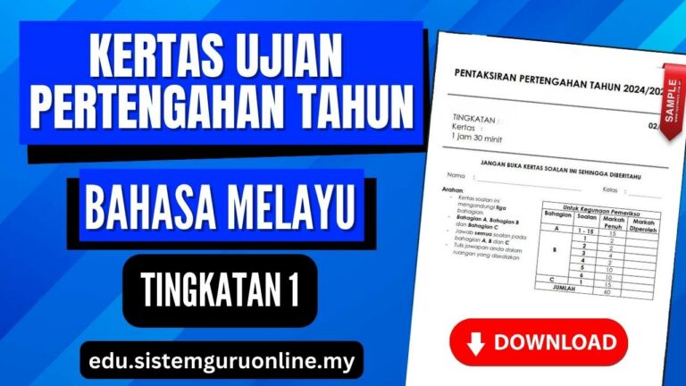 Bahan Ujian Pertengahan Tahun BM Tingkatan 1 PDF Sekolah Menengah - Pendidikan Rasmi