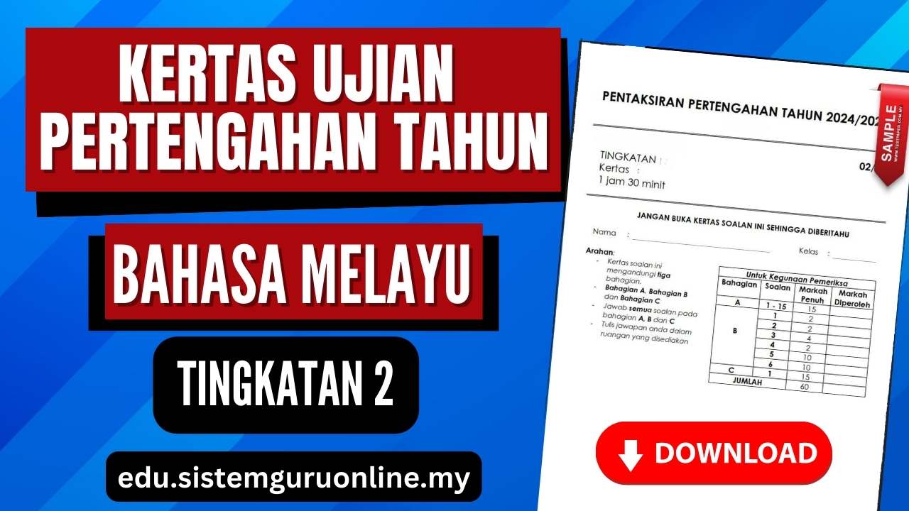 Bahan Ujian Pertengahan Tahun BM Tingkatan 2 PDF Sekolah Menengah - Pendidikan Rasmi