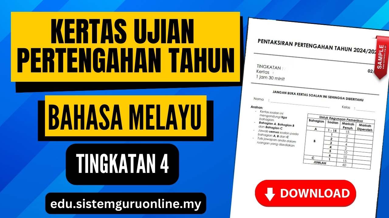 Bahan Ujian Pertengahan Tahun BM Tingkatan 4 PDF Sekolah Menengah ...