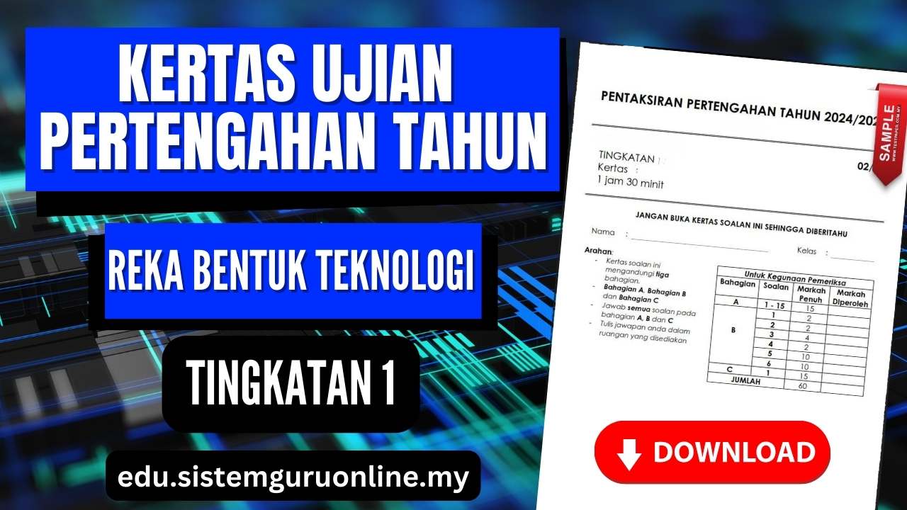 Download Kertas Ujian Pertengahan Tahun RBT Tingkatan 1 PDF Sekolah ...