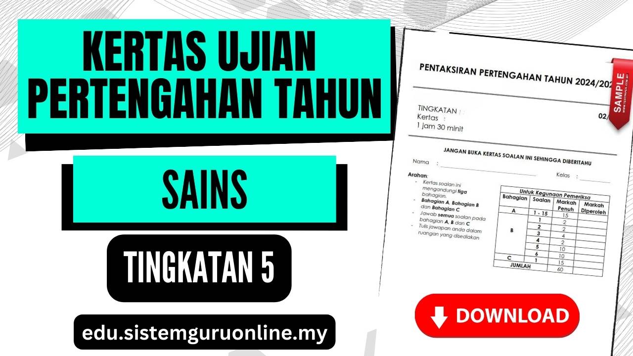 Bahan Ujian Pertengahan Tahun Sains Tingkatan 5 PDF Sekolah Menengah ...