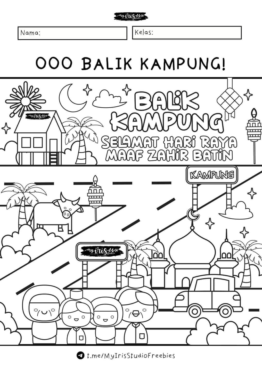 Download 30 Poster Hari Raya Aidilfitri Dan Pelbagai Aktiviti Mewarna ...