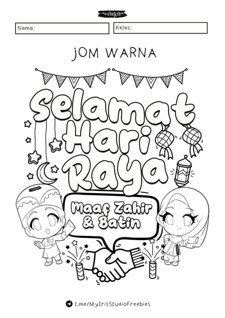 Download 30 Poster Hari Raya Aidilfitri Dan Pelbagai Aktiviti Mewarna ...