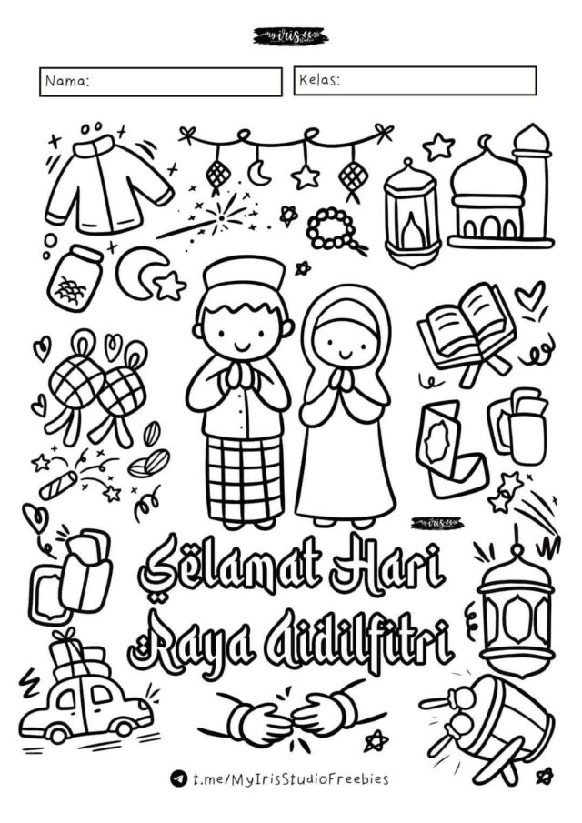 Download 30 Poster Hari Raya Aidilfitri Dan Pelbagai Aktiviti Mewarna ...