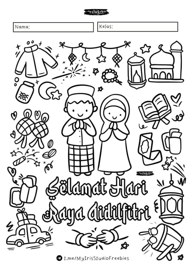 Download 30 Poster Hari Raya Aidilfitri Dan Pelbagai Aktiviti Mewarna ...