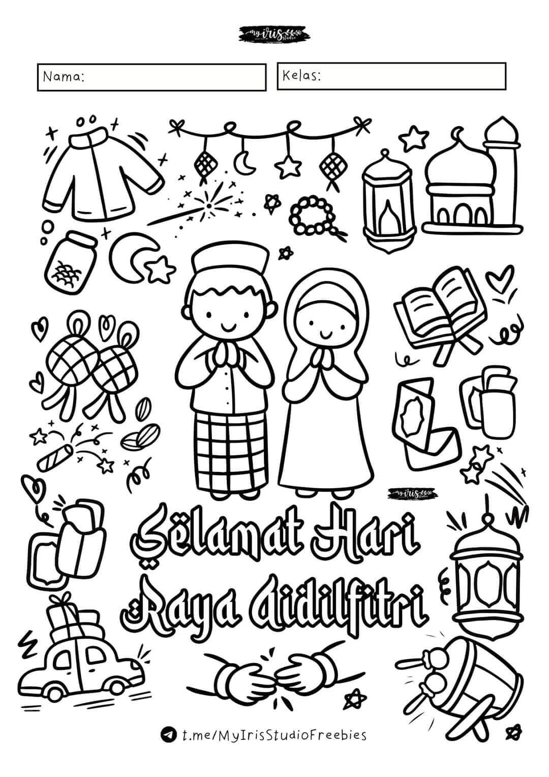 Download 30 Poster Hari Raya Aidilfitri Dan Pelbagai Aktiviti Mewarna ...