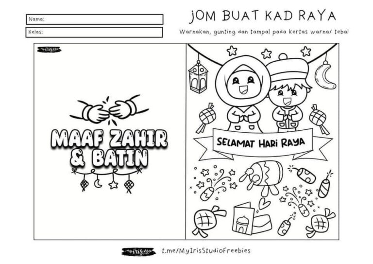 Download 30 Poster Hari Raya Aidilfitri Dan Pelbagai Aktiviti Mewarna ...