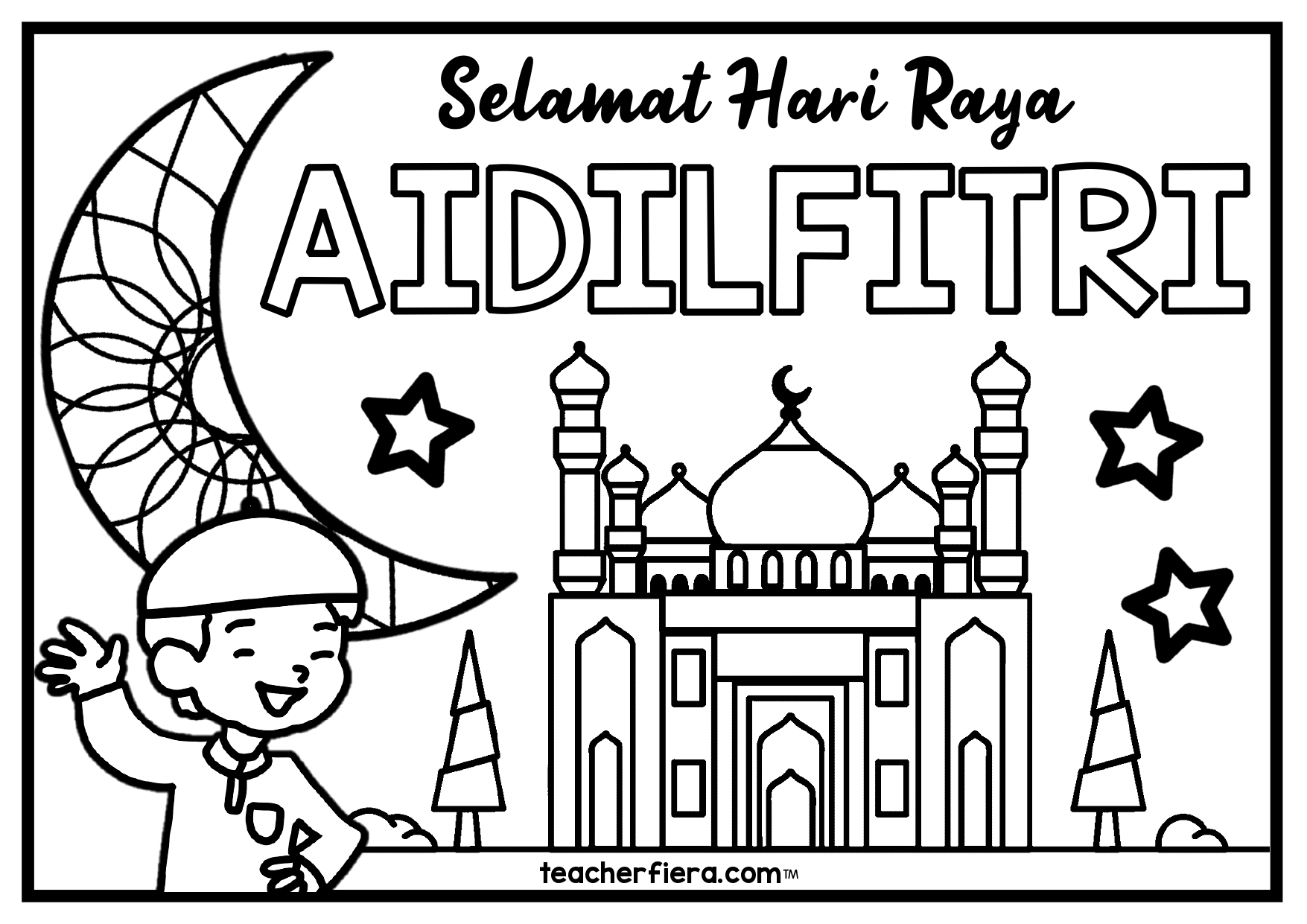 Download 30 Poster Hari Raya Aidilfitri Dan Pelbagai Aktiviti Mewarna ...